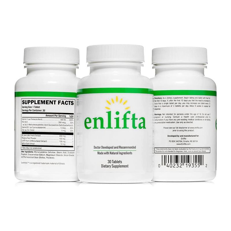 Enlifta Best Mood Supplement - Natural Mood Elevation Supplement - 5 ...