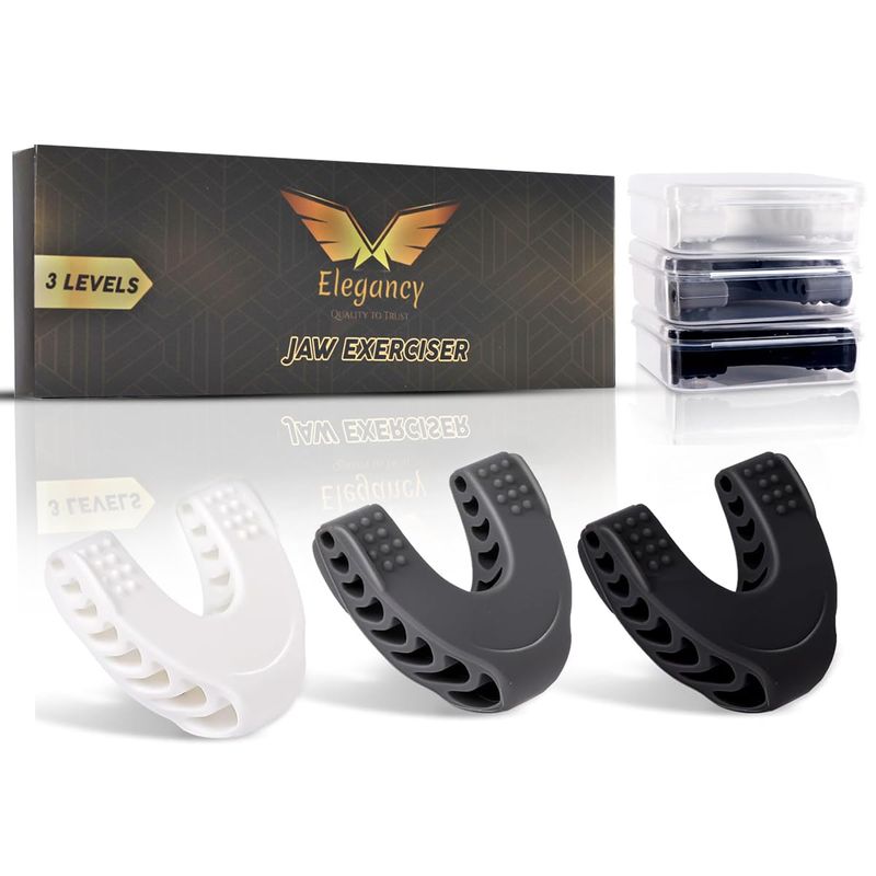Elegancy Premium Jaw Exerciser 3 Strengths Jaw Shark | Jawline ...