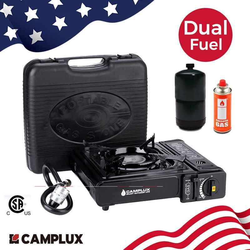 Camplux Dual Fuel Propane & Butane Stove &Case Portable Camping Gas Stove Burner - Online ...