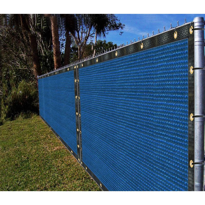 Ifenceview 4'x5' to 4'x50' Blue Shade Cloth/Fence Privacy Screen Fabric ...