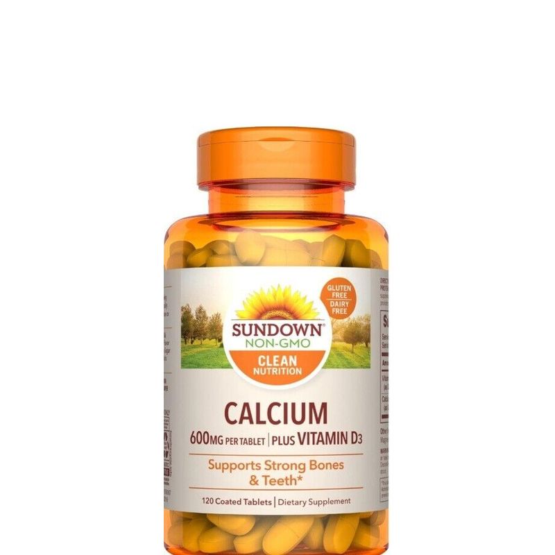 Sundown Calcium plus Vitamin D3 , 600mg, 120Tablets exp 07/2025 ...