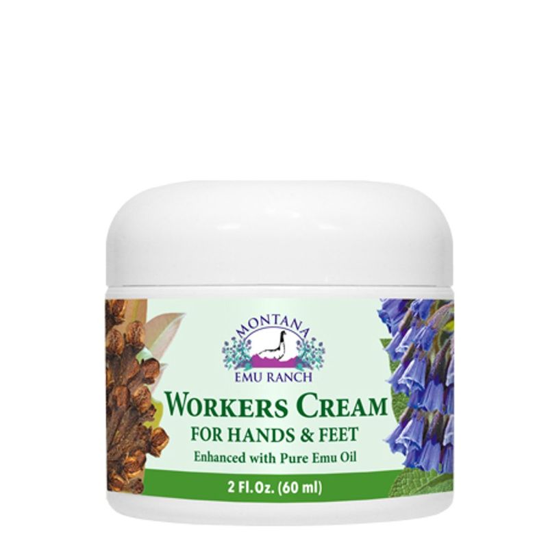 Montana Emu Ranch - Workers Cream for Hands and Feet - 2 Ounce Jar ...