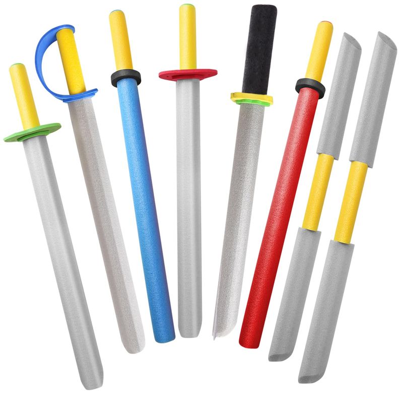 Foam Swords for Kids - 17 Inch Ninja Sword Weapons Toy 8 Pack Warrior ...