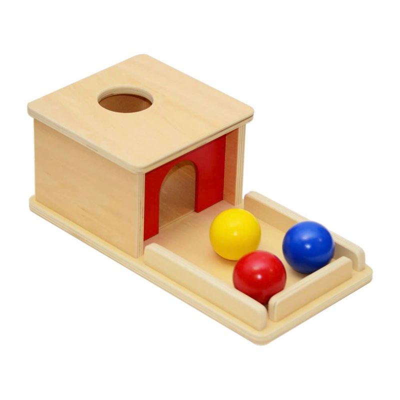 Elite Montessori Object Permanence Box with Tray Three Color Balls ...