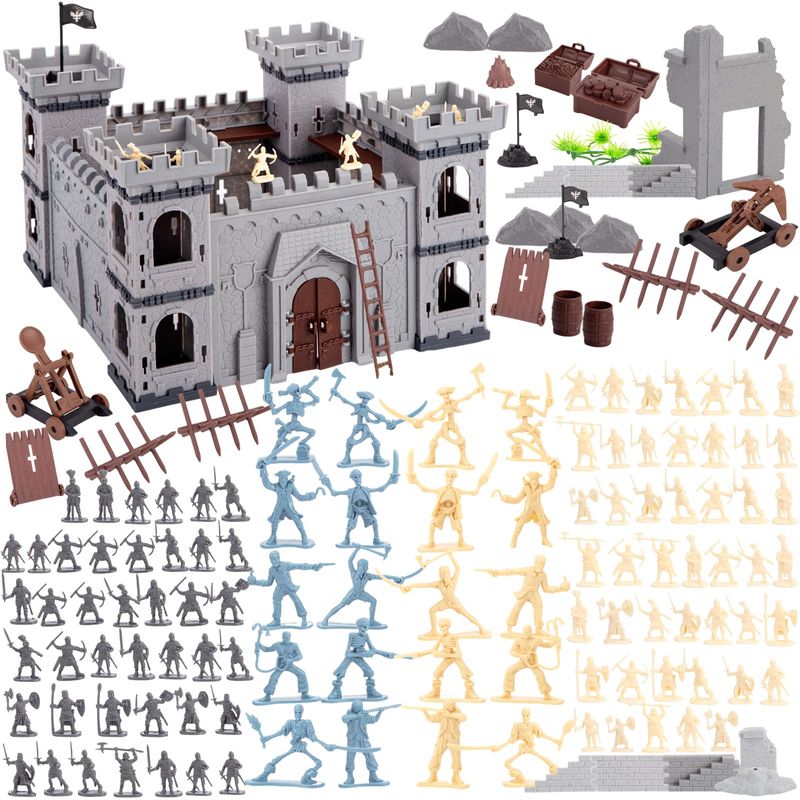 3 otters 310PCS Military Soldier Playset, Toy Soldiers Medieval Knight ...