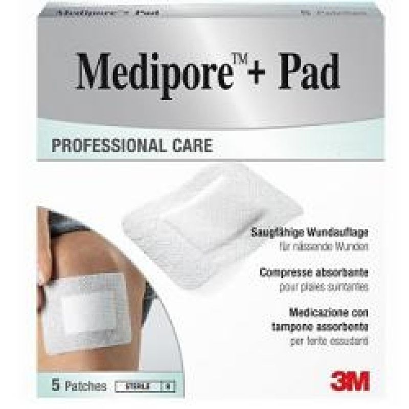 Sterile Dressing With Absorbent Pad Medipore + Pad 10 X 10 Cm 5 Pieces ...