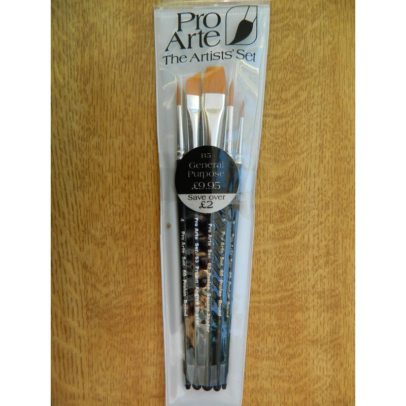 Pro Arte Paint Brushes Set Wallet Artist Watercolour Acrylic Oil ...