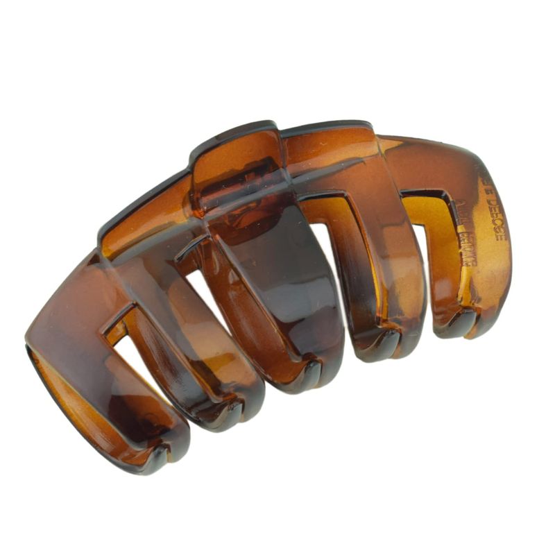 Parcelona French Tubular Large Tortoise Shell Covered Spring Jaw Hair ...