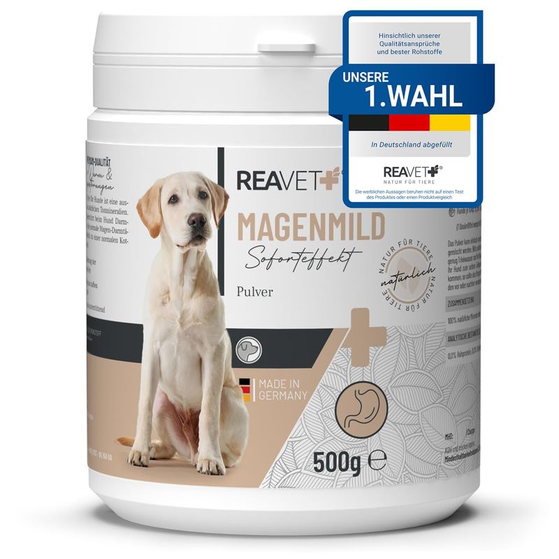 ReaVET Gastric mild powder for dogs, 500 g, to support digestion and ...