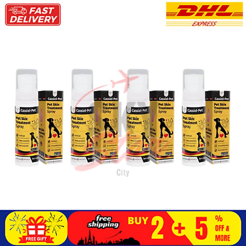 4 X Pet Antimicrobial Spray Cat & Dog Skin Wound Fungus Ringworm ...