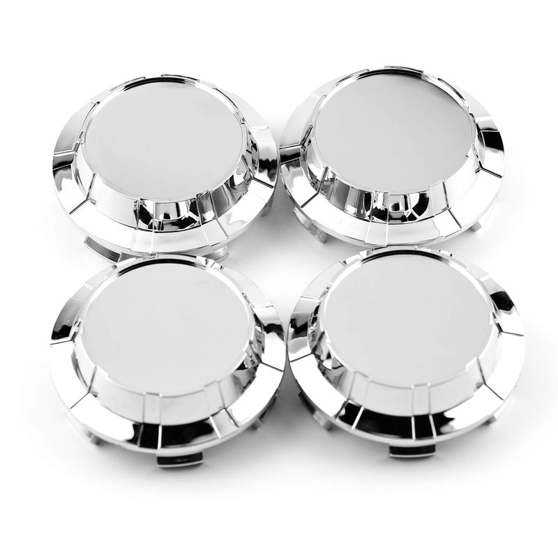 Rhinotuning DIY Wheel Center Caps, Set of 4 (Silver, Outer Diameter ...