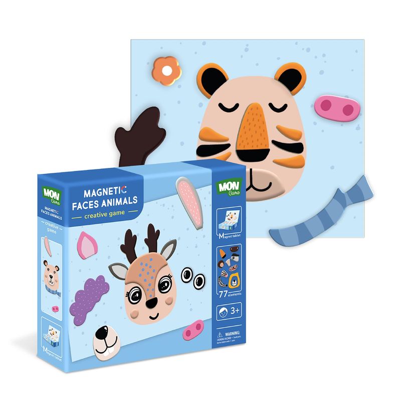 Magnetic Creative Game Animal Faces for Kids 3 year olds and up ...