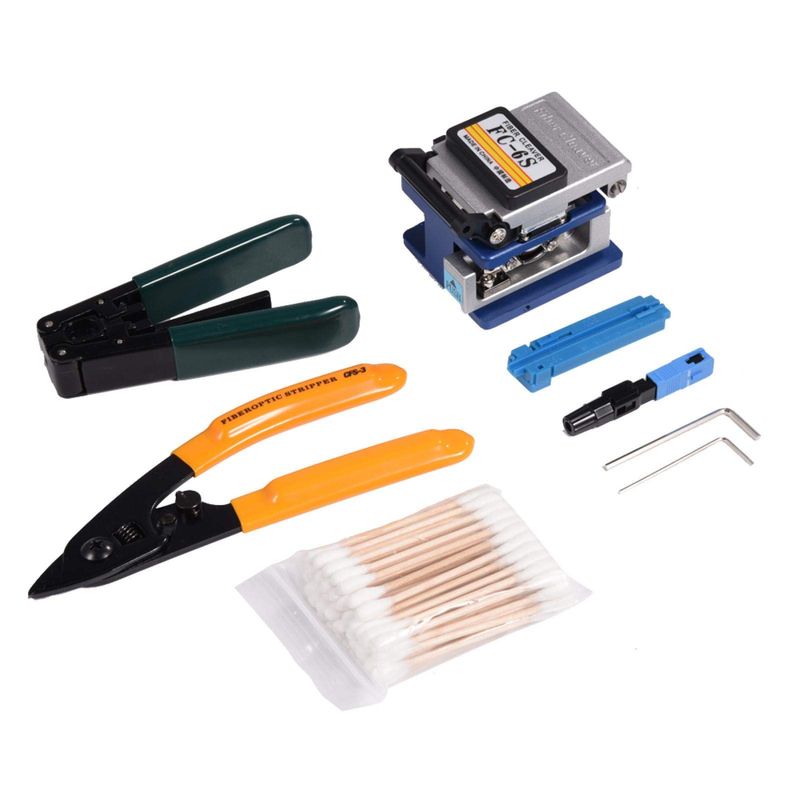 FTTH Fiber Optic Tool Kit mit Glasfaser Cleaver FC 6S Optical Fiber ...