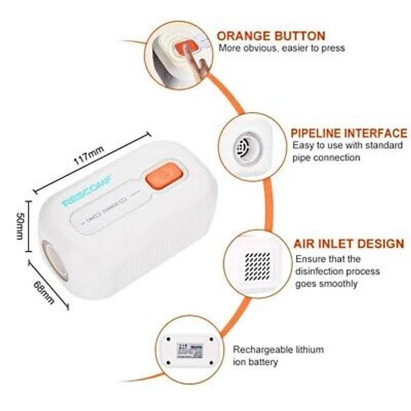 RESCOMF CPAP Cleaner Disinfection FanOzone Apnea Respirator ...