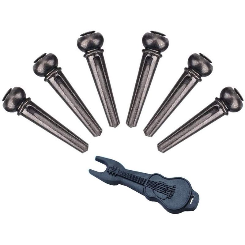 Set of 7 Brass Bridge Pins for Acoustic Guitar, Bridge Pin End Pin for Acoustic Guitar, Bridge ...