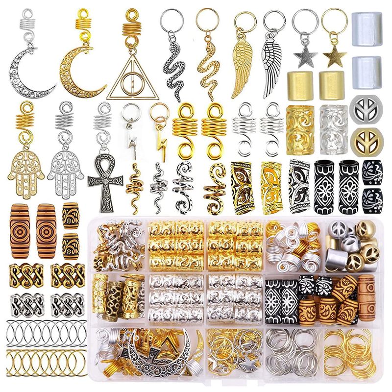 MAIGO Dreadlock Accessories - Hair Charms Kit, Hair Jewellery for ...