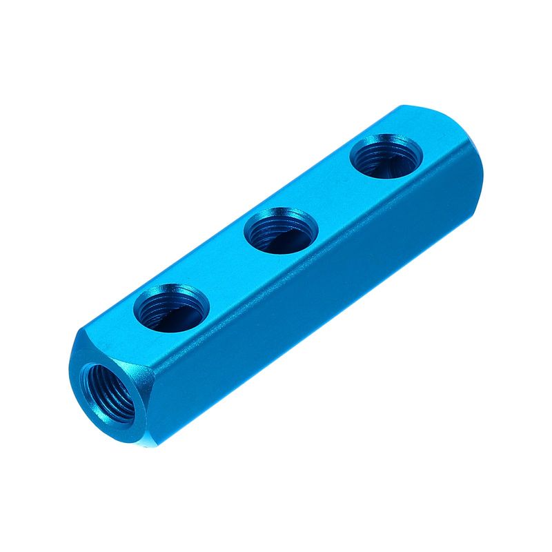 PATIKIL Air Manifold, 3 Way 6 Port PT 1/4" Aluminum Air Hose Inline ...