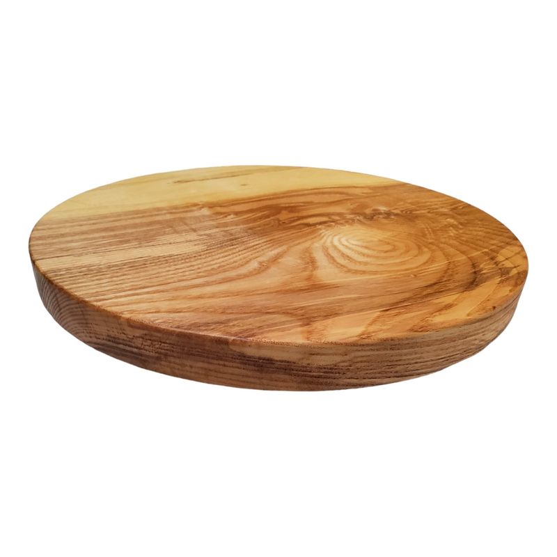 16" Ash wood Lazy susan, hardwood highly figured round turn table ...