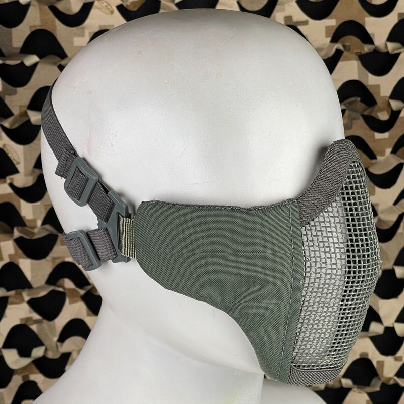 NEW Bravo Airsoft Tactical V3 Strike Metal Mesh Face Mask - Grey ...