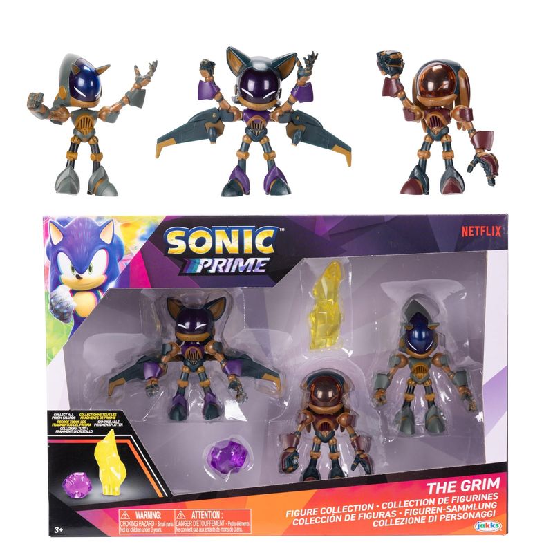 Sonic Prime 2.5-inch Action Figures The Grim Themed 5 Pieces: Sonic ...