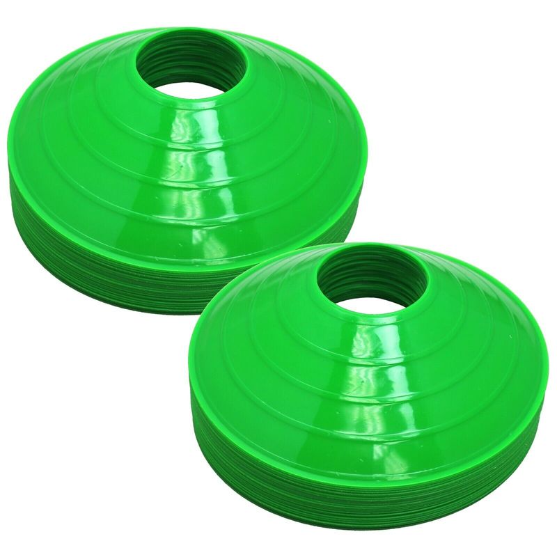 (50) Bright Soccer Field Marking Coaching Green Disc Cones Sports ...