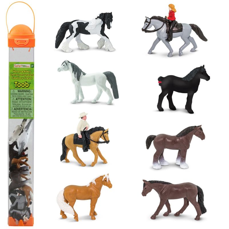 Safari Ltd. Horse Lovers TOOB - 8 Figurines: Gypsy Vanner, Clydesdale ...