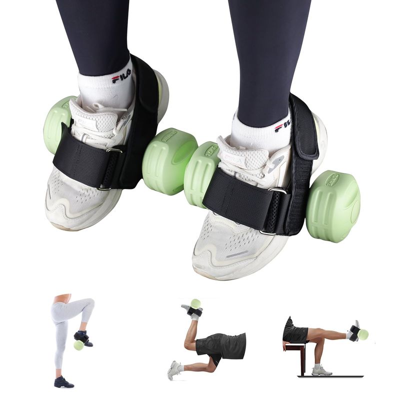 Abnaok 2PCS Dumbbell Foot Attachment, Tibialis Trainer Strap ...