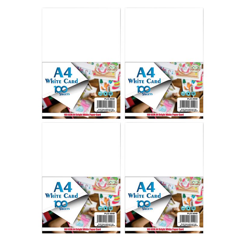 [Pack of 400] A4 160 GSM Plain White Cards Paper Printer Office Home ...