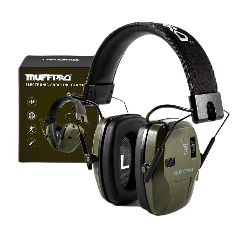 Muffpro Rechargeable Shooting Ear Protection with Sound Amplification ...