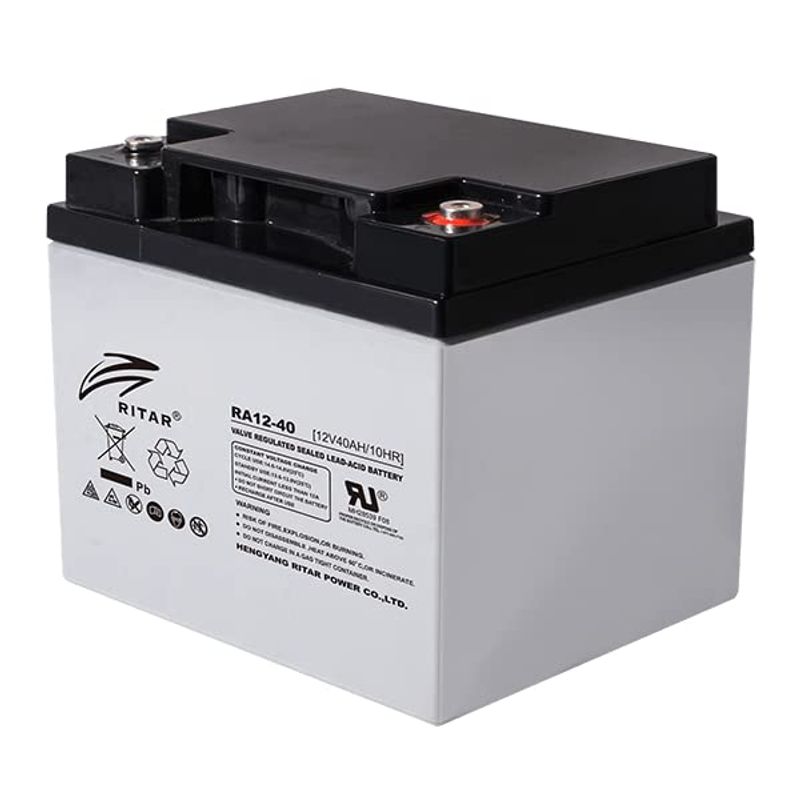 Ritar 12v-40ah rechargeable mobility scooter &wheelchair battery ...