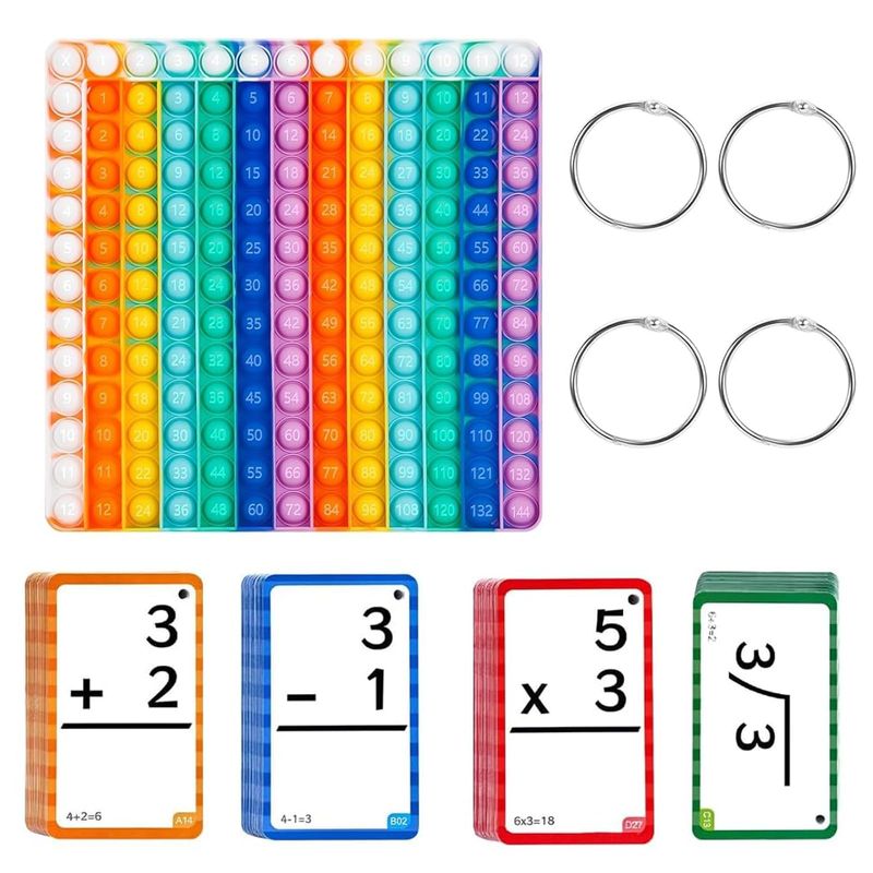 Multiplication Pop It, Times Table Poppet 12x12, Fidget Toys for Kids ...