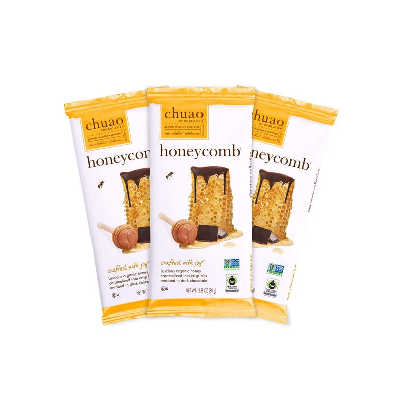 Chuao Chocolatier Honeycomb Dark Chocolate Bars | Gourmet Chocolate ...
