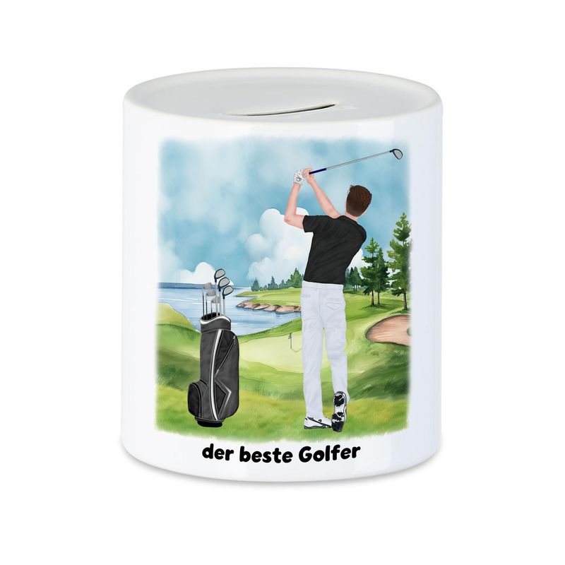 Kiddle-Design Golfer Money Box Personalised Golf Gift for Golf Player ...