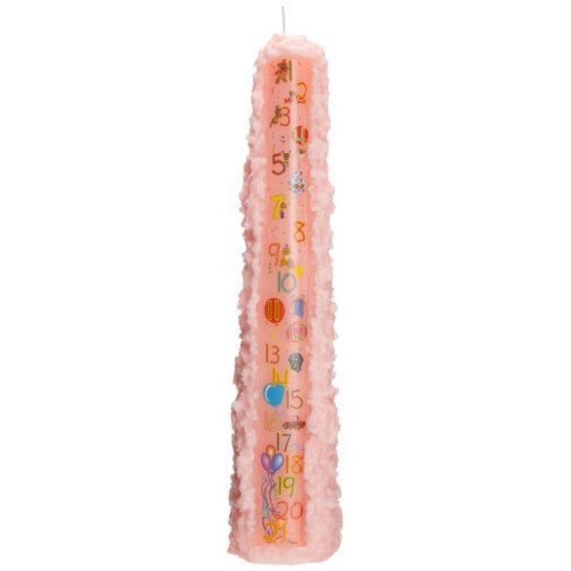 Biedermann & Sons CP241PK Baby Shower Birthday 1 to 21 Pillar Candle ...