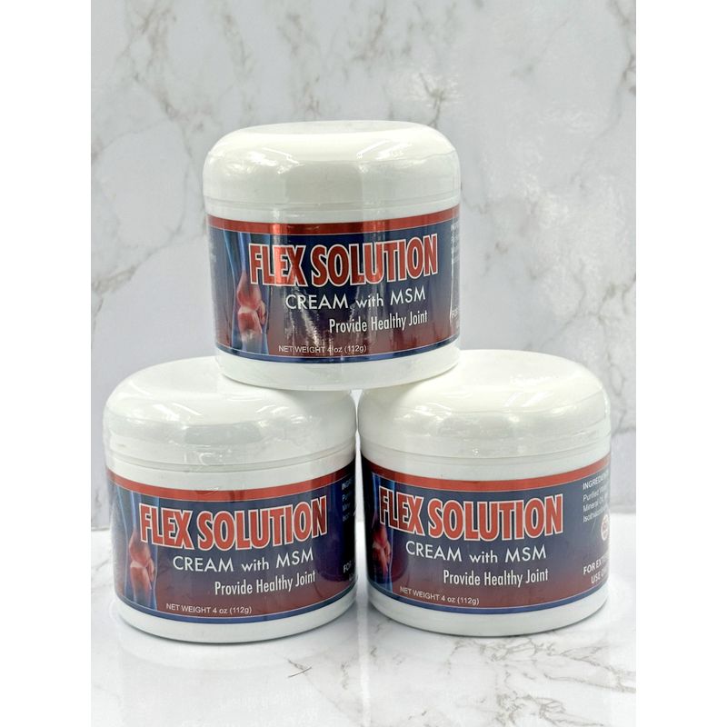 3 Flex Solution Cream MSM Pain Relief Inflammation Muscle Tension Reduction - Online Marketplace ...