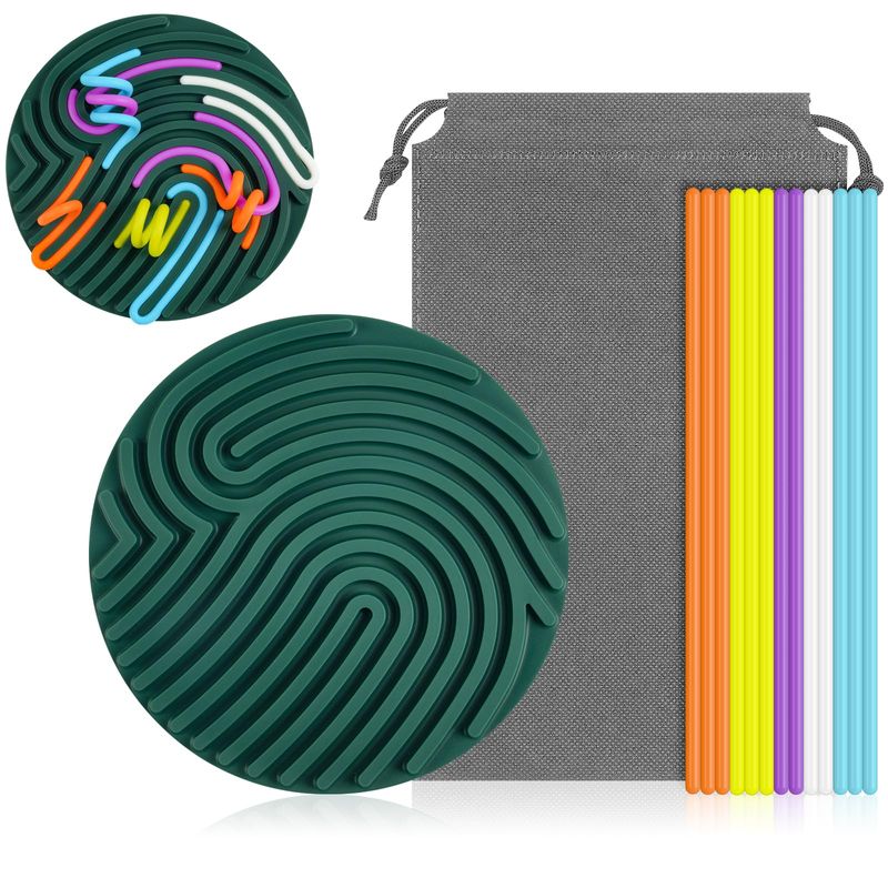 AUAUY Sensory Activity Board, Silicone Fidget Toys for Stress Relief ...