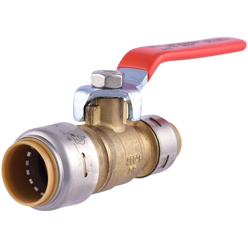 SharkBite Max 3/4 Inch x 1/2 Inch Ball Valve, Push to Connect Brass ...