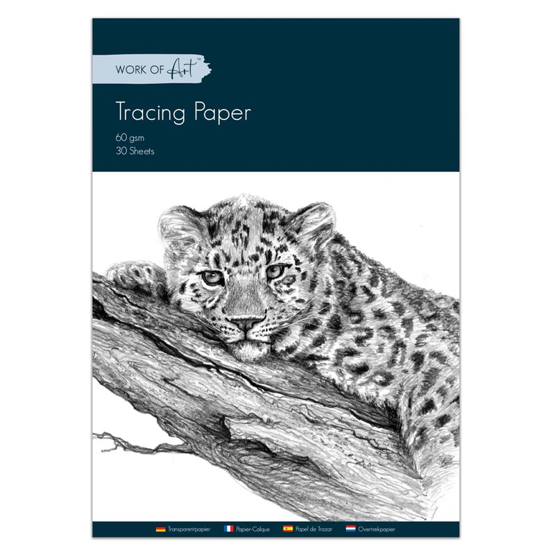 A4 Tracing Paper Pad – 30 Sheets of 60gsm Artist Tracing Paper for ...