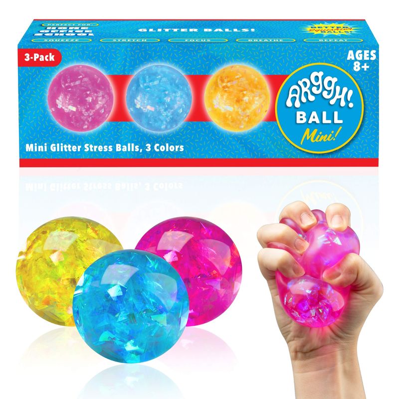 Power Your Fun Arggh Glitter Mini Stress Balls for Adults and Kids ...