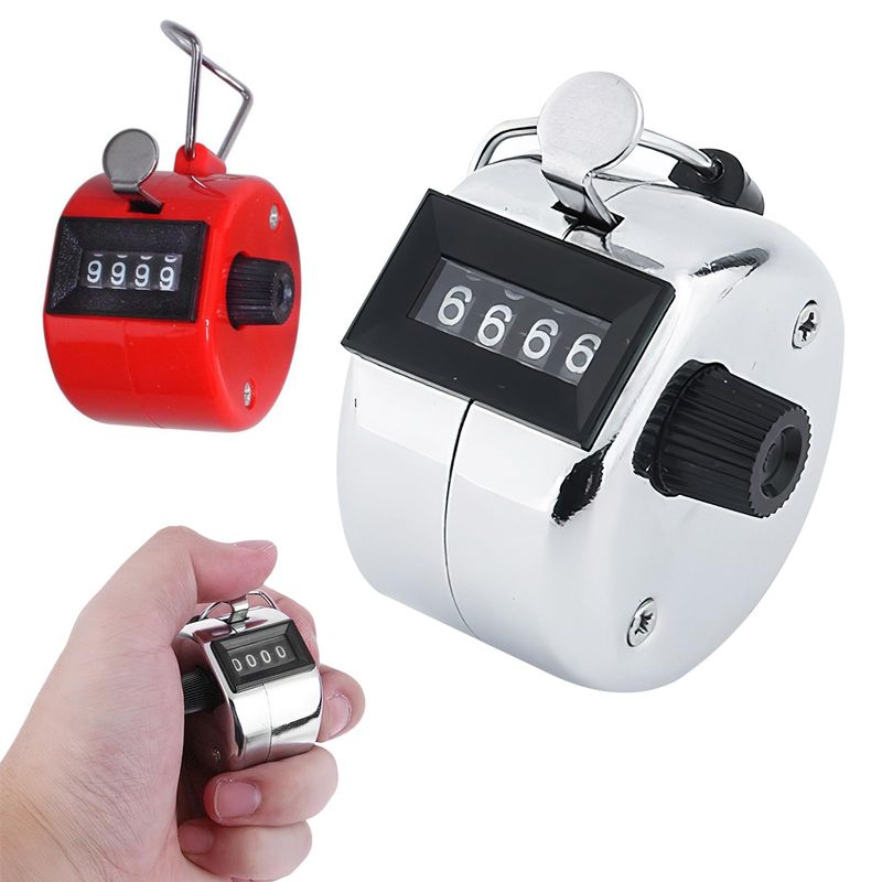 2-Pack Counter Hand Held Counter Plus Number Counter Metal Manual ...