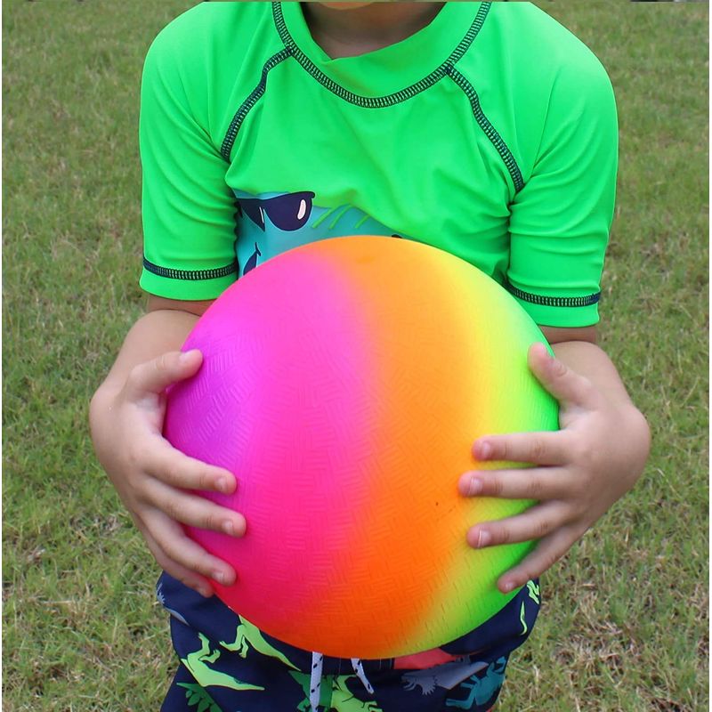 Toys+ Rainbow Ball Playground Ball Perfect Rubber Bouncy Dodgeball ...