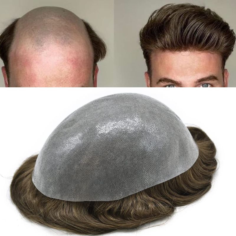 Generic Hair System For Men With 100% Thin Skin Human Hair Replacement ...