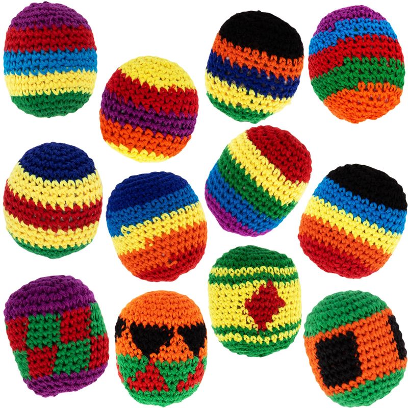 ArtCreativity Knit Kickballs Hacky Sack, Set of 12, Hacky Sacks for ...