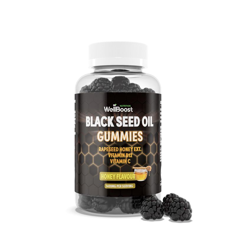Black Seed Oil Gummies, Black Seed Oil 400mg, Vitamin C, Rapeseed Honey ...