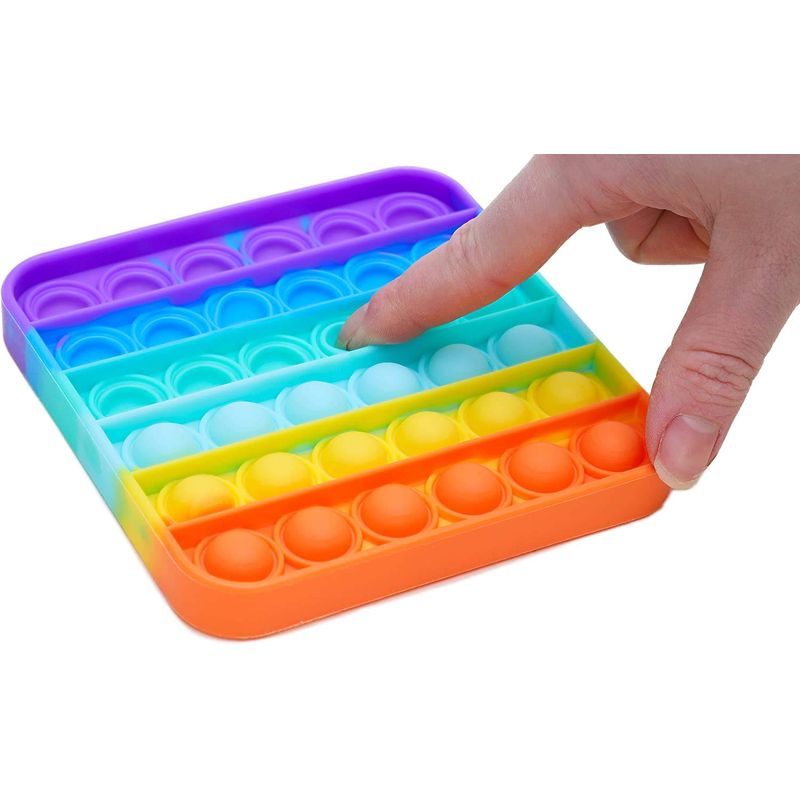Toyland® Rainbow Colour Push Bubble Pop Bubble Sensory Fidget Toy ...