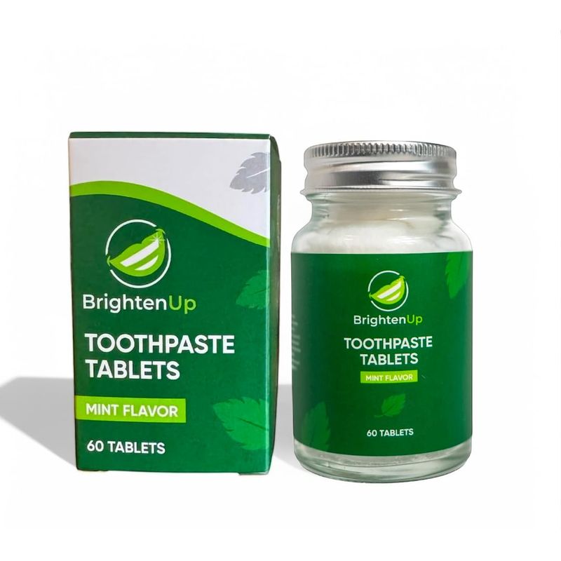BrightenUp Toothpaste Tablets – Nano-Hydroxyapatite (nHa), Xylitol, Tea ...
