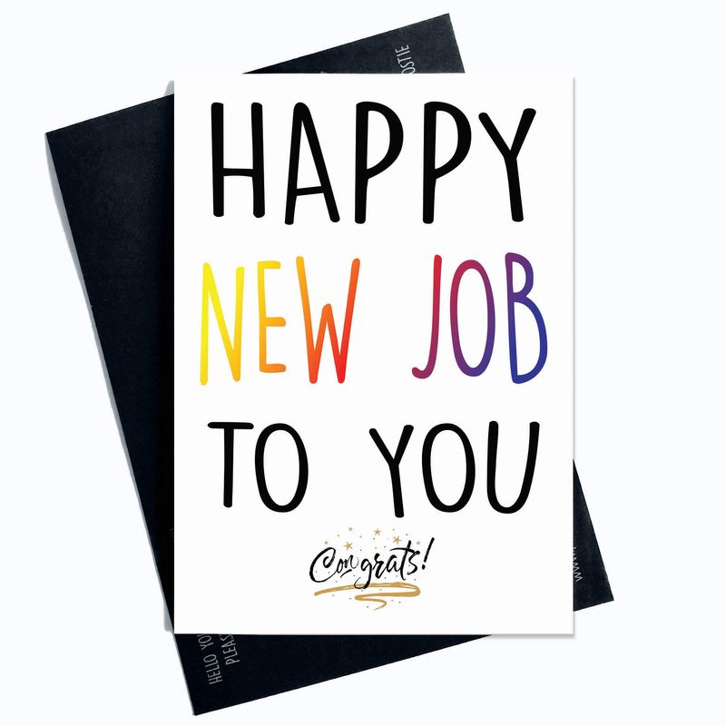 New Job Card, Coworker Cards, Good Luck Congrats New Job Colleague ...