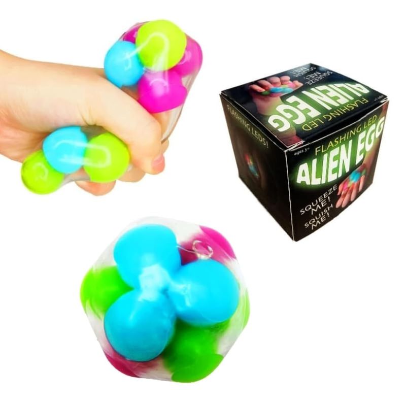 Squishy Flashing Alien Egg Glow in The Dark Stress Ball - Anti Stress ...