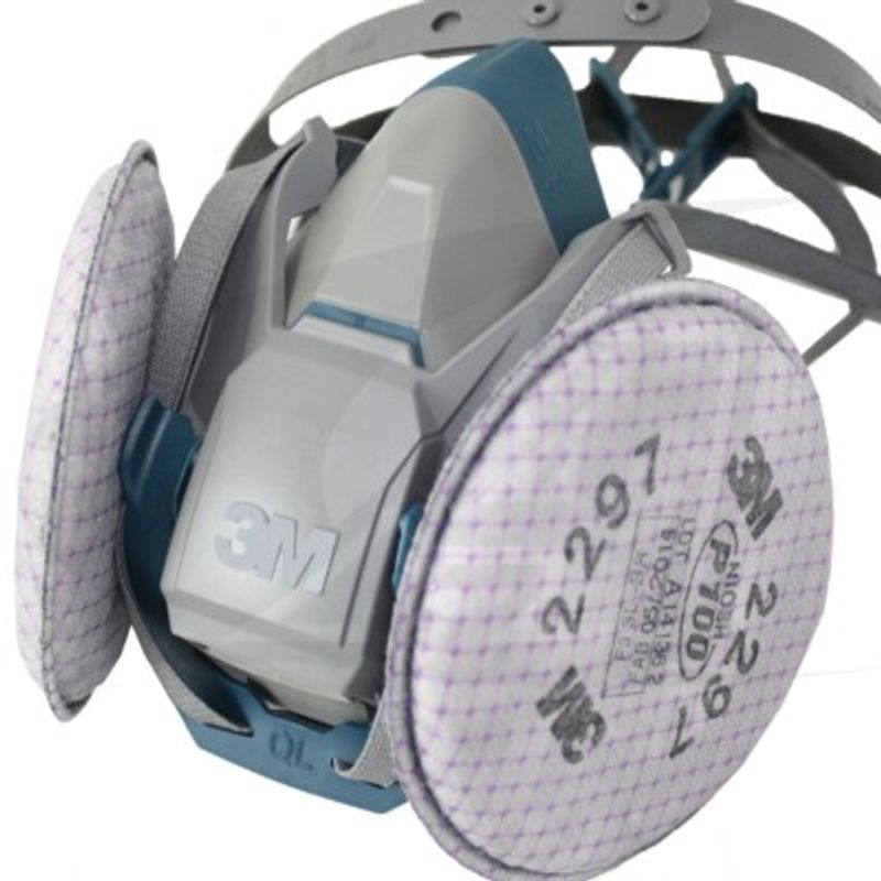 3M Quick Latch Half Face Respirator Facepiece Mask & P100 Particulate ...