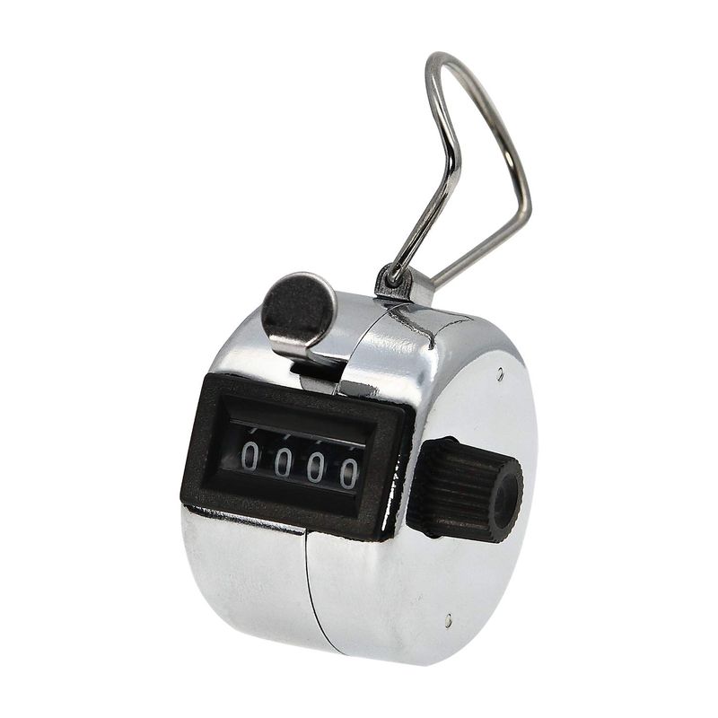 AMTAST Tally Counter Clicker 4 Digit Mechanical Palm Counter Metal Hand ...